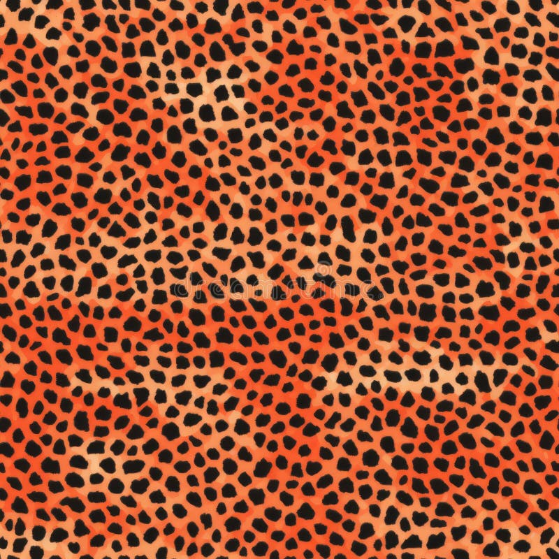 Vibrant Orange Leopard Print Pattern Texture for Fashion and Design ...