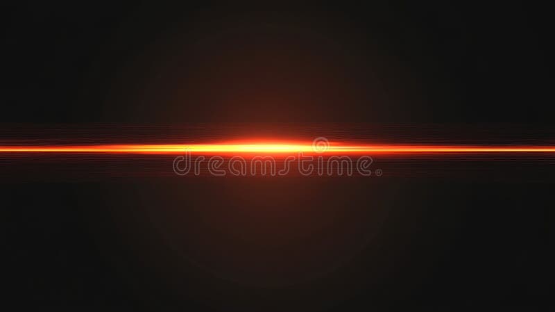 Vibrant Orange Light Beam Against Dark Background with Soft Glow Stock ...