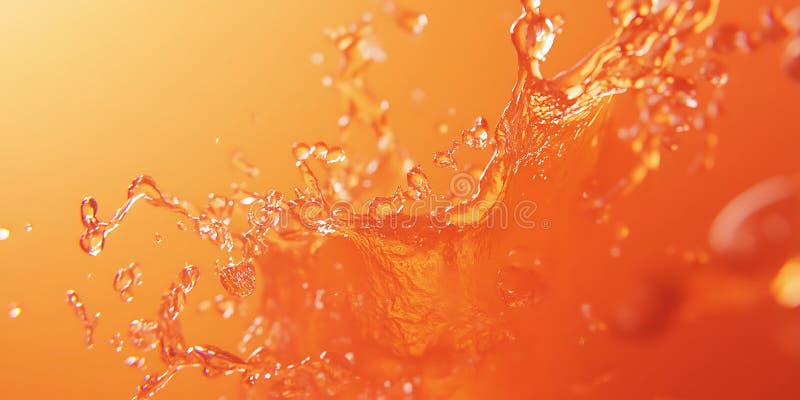 Vibrant Orange Liquid Splash Abstract Background Texture Stock ...