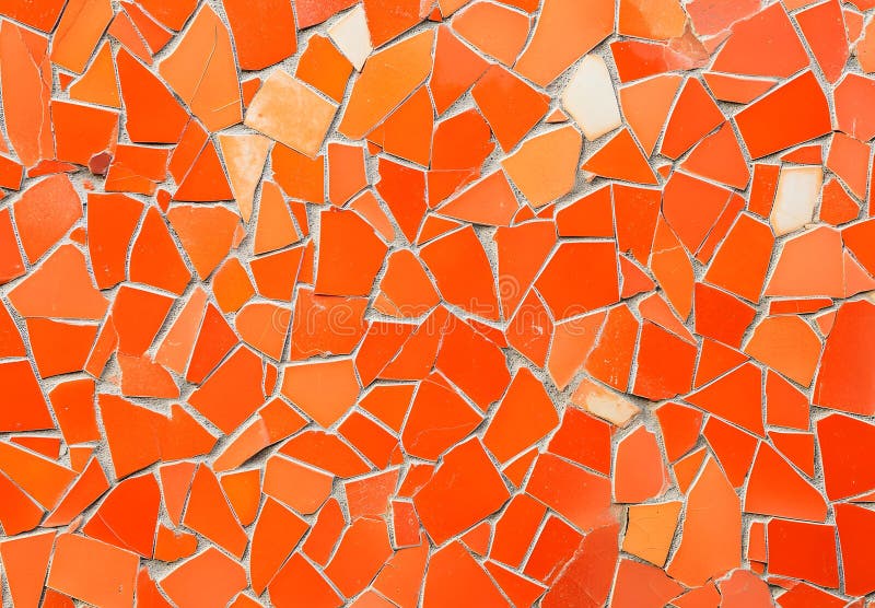 Vibrant Orange Mosaic Texture Background Stock Illustration ...