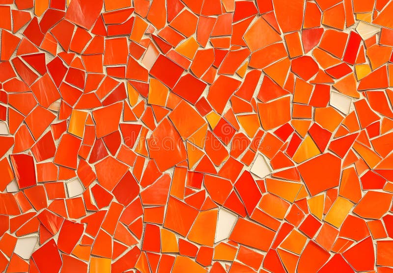Vibrant Orange Mosaic Tile Texture Background Stock Illustration ...