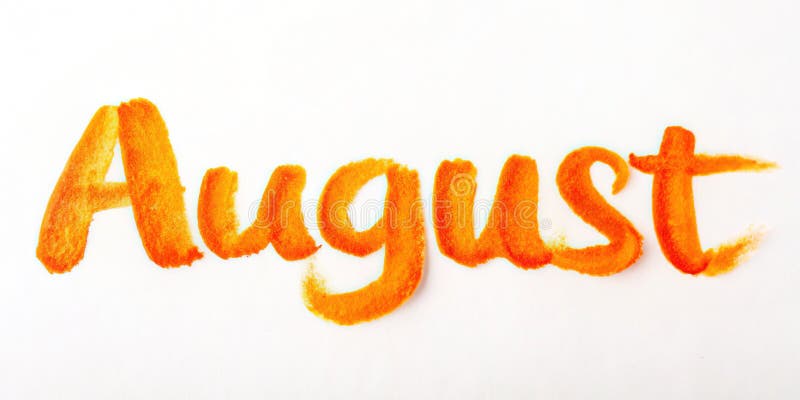 Vibrant Orange Note with Date 5 AUGUST Professional Quality Image ...