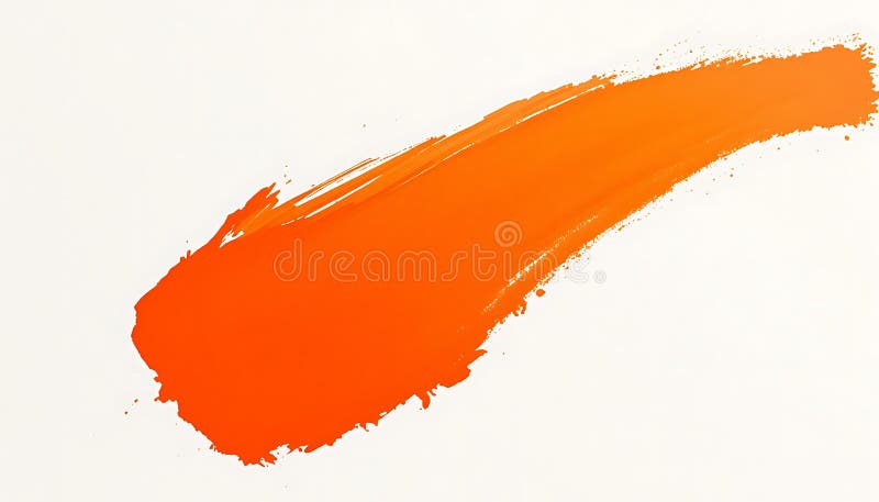 Vibrant Orange Paint Stroke Abstract Art Background Stock Illustration ...