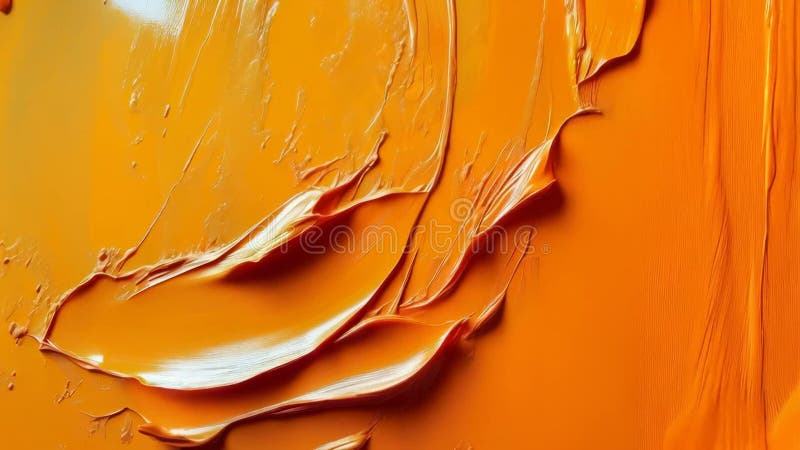 Vibrant Orange Paint Texture with Dynamic Brushstrokes and Layers Stock ...