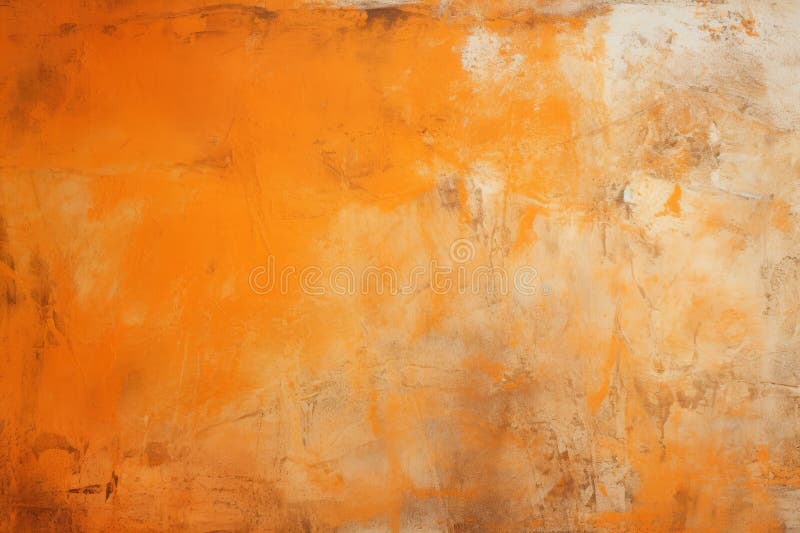 Vibrant Orange Painted Surface with Playful Scratches, Solarization ...