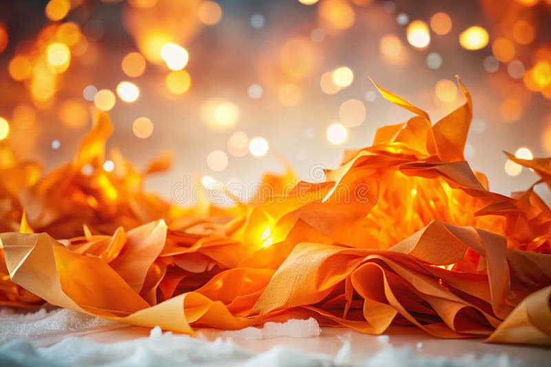Vibrant Orange Paper Fire Effect a Captivating Visual for Presentations ...