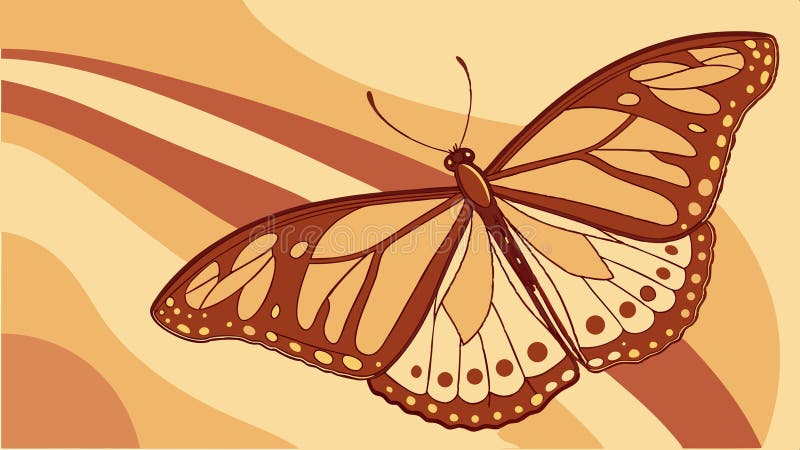 Vibrant Orange Patterned Butterfly Nature Design Element Vector Design ...