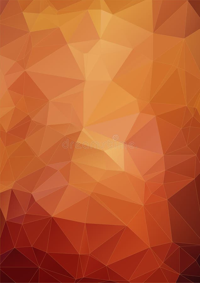Vibrant Orange Polygonal Background Stock Vector - Illustration of ...