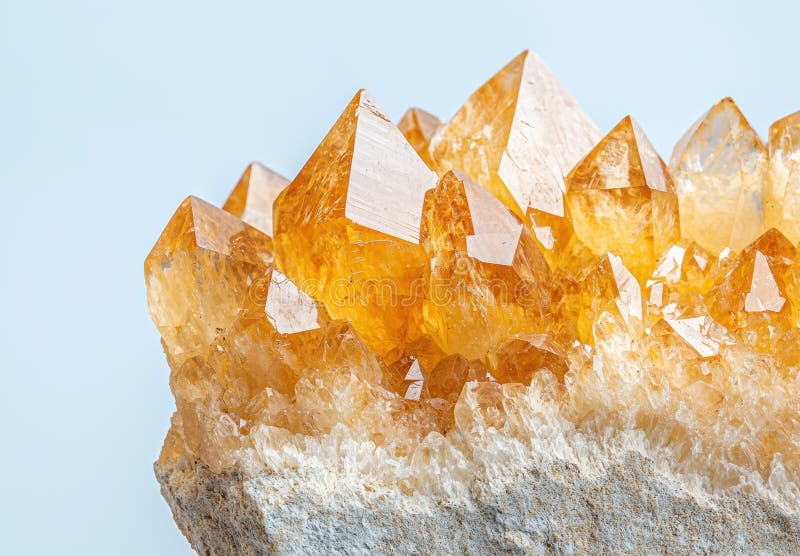 Vibrant Orange Quartz Crystals Stock Illustration - Illustration of ...