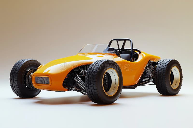Vibrant Orange Racing Car stock illustration. Illustration of ...