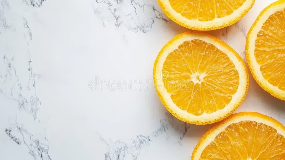 Vibrant Orange Segments with Fresh Textures Set Against a White ...