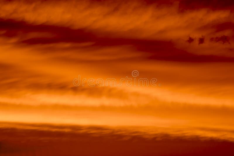 Vibrant Orange Sunset Sky Cloudscape Stock Photo - Image of iowa ...