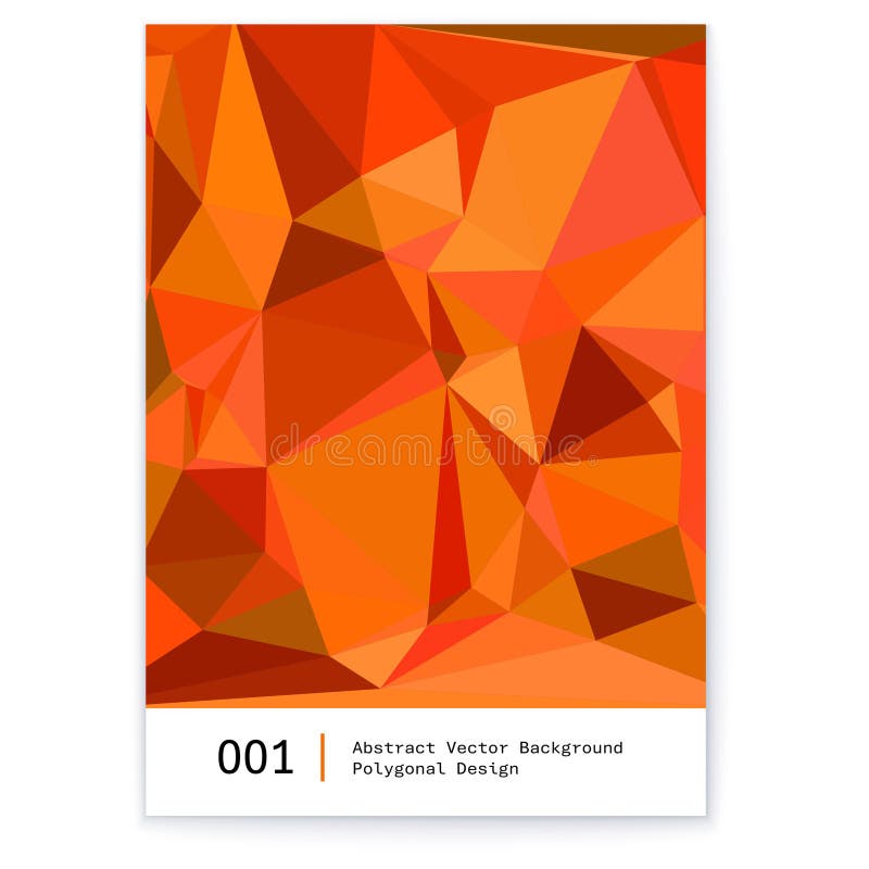 A Vibrant Orange Triangular Digital Poster Design Stock Vector ...