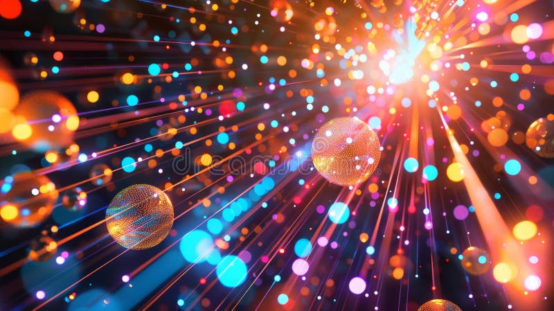 Vibrant Orbs of Light an Artistic Representation of Quantum Computing ...