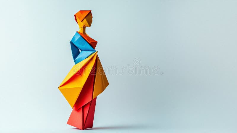 Colorful Origami Figure Exhibiting Creativity and Artistic Expression ...