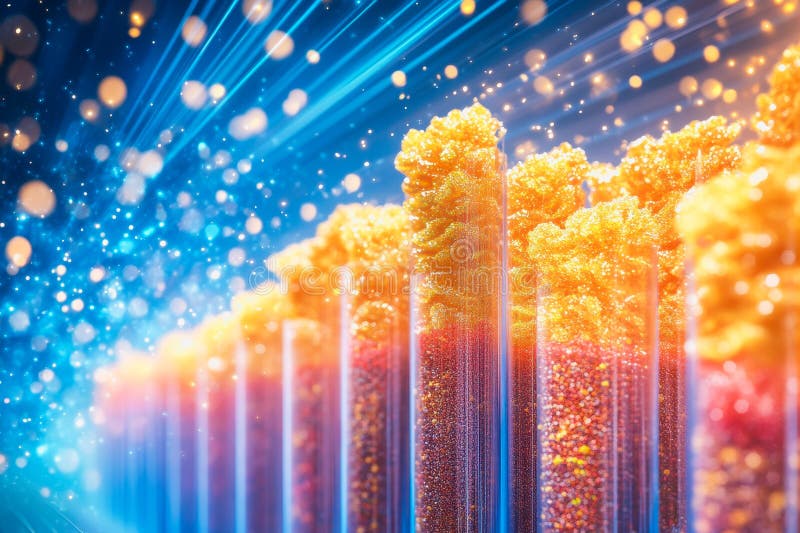 Vibrant Overhead Display of Colorful Artistic Elements Stock Photo ...