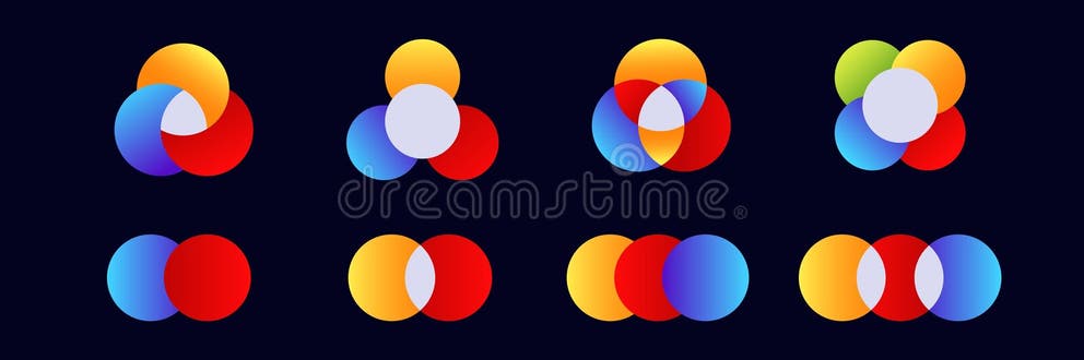 Vibrant Overlapping Circles Creating Unique Visual Patterns and Color ...