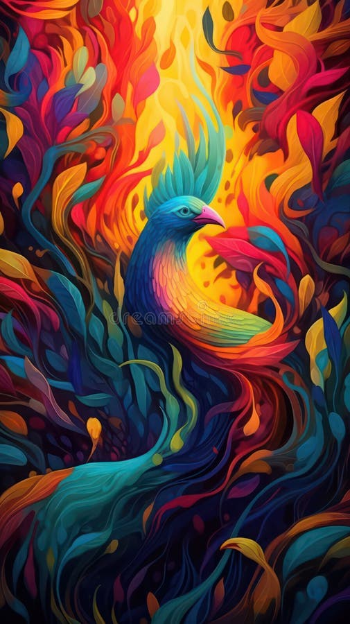 Vibrant Overlapping Layers: Bold and Energetic Abstract Design. Stock Illustration ...