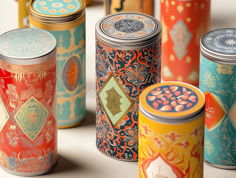 Vibrant Packaging Design with Colorful Patterns for Premium Products ...