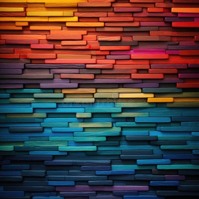 Vibrant Pages, Colored Books Texture Stock Illustration - Illustration ...