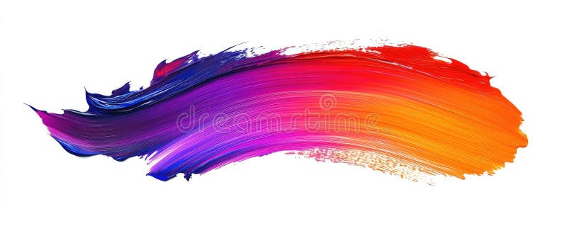 Vibrant Paint Brush Stroke with Multicolor Texture for Creative Design ...