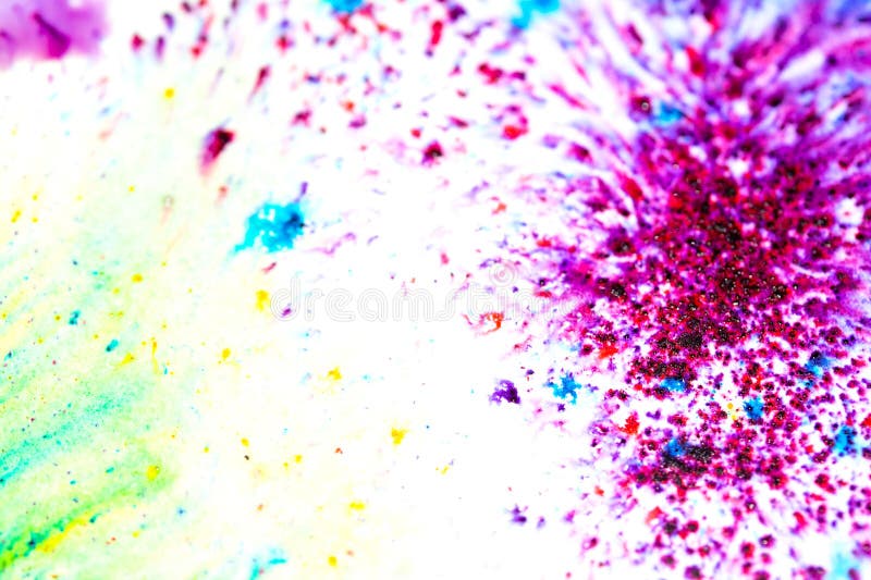 Vibrant Paint Powder and Splashes in Watercolour Painting Exploding ...