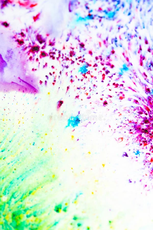 Vibrant Paint Powder and Splashes in Watercolour Painting Exploding ...