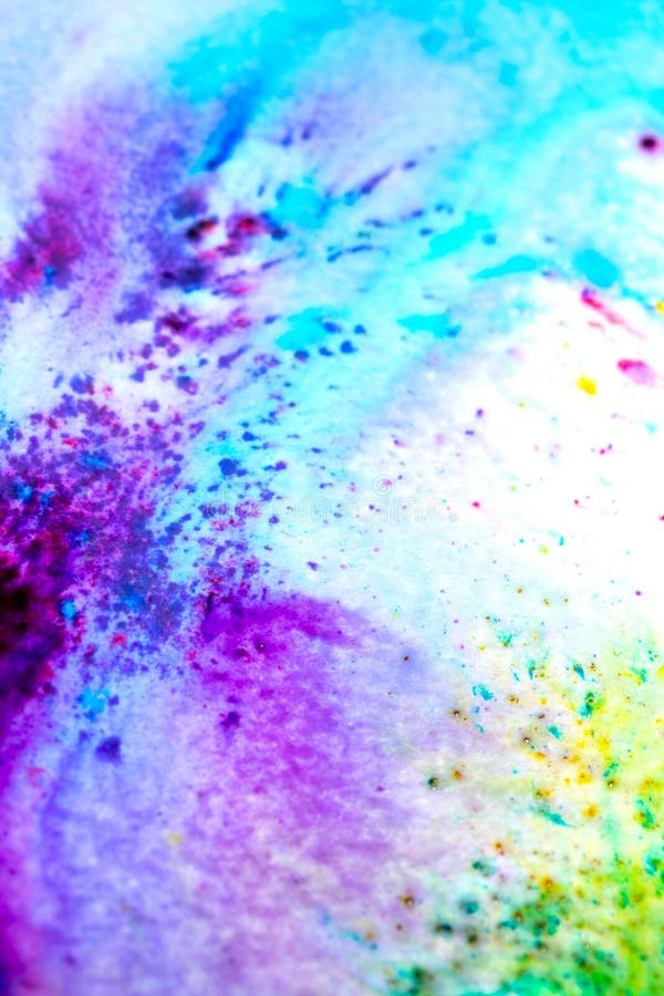 Paint Powder and Splashes in Vibrant Watercolour Painting Exploding ...