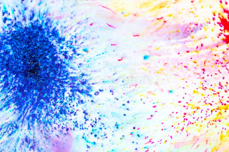 Vibrant Paint Powder and Splashes in Watercolour Painting Exploding ...