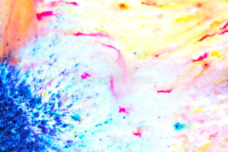 Vibrant Paint Powder and Splashes in Watercolour Painting Exploding ...