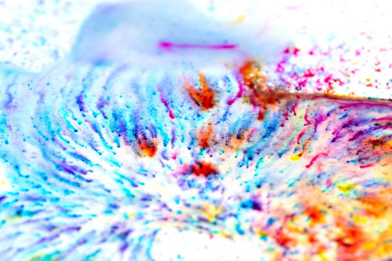 Vibrant Paint Powder and Splashes in Watercolour Painting Exploding ...
