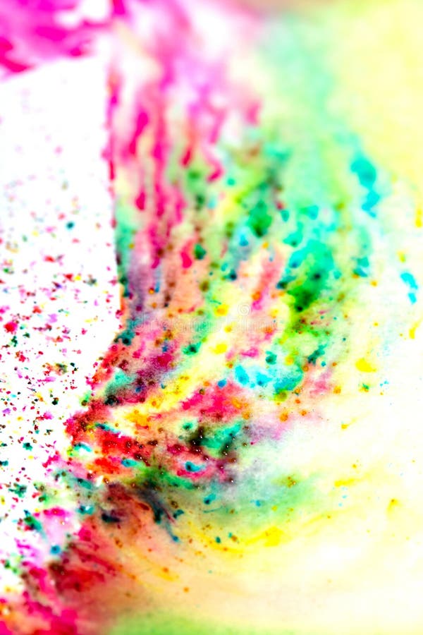 Vibrant Paint Powder and Splashes in Watercolour Painting Exploding ...