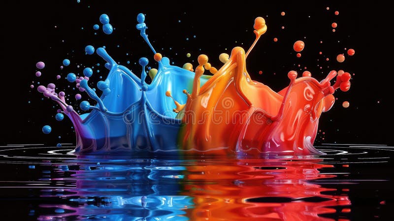 Vibrant Paint Splash: a Dynamic Design Element Isolated on a Background ...