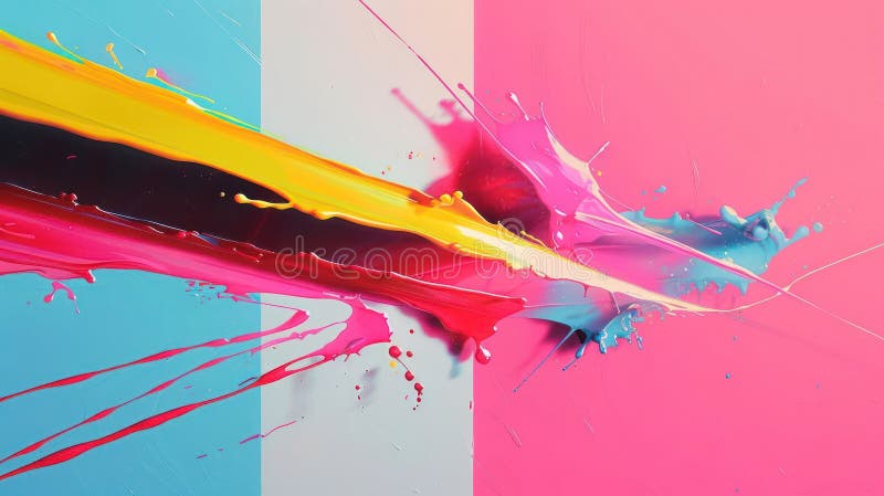 Vibrant Paint Splashes in Colors Symbolizing Diversity and Inclusion ...