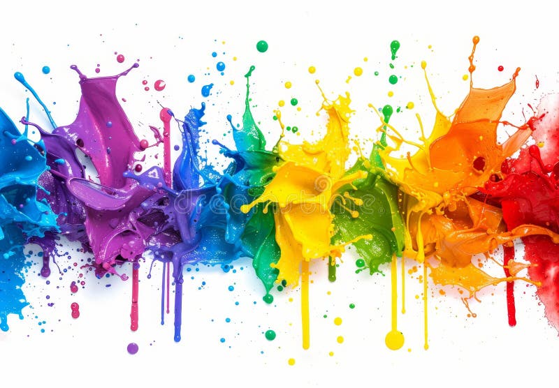 Vibrant Paint Splatter Abstract Background Stock Illustration ...