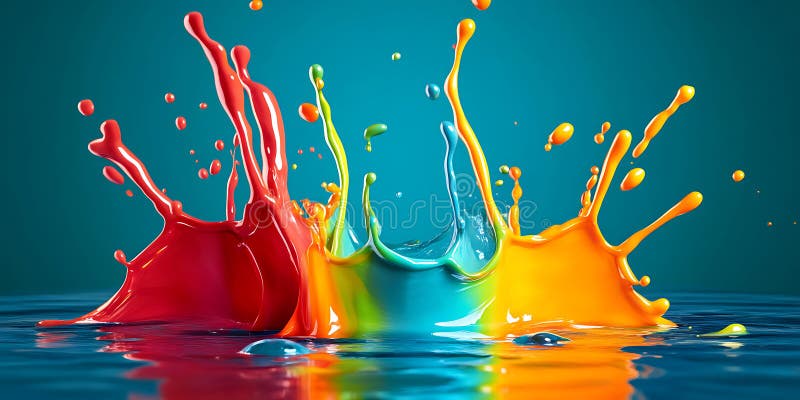 Vibrant Paint Splatter Abstract Color Explosion Stock Illustration ...
