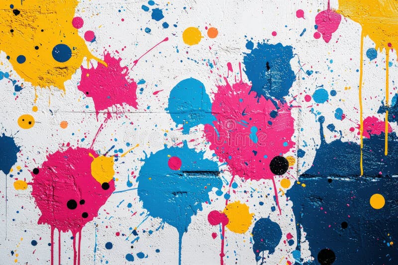 Vibrant Paint Splatter Background Filled Colorful Splashes Ideal ...