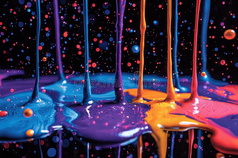 A Vibrant Paint Splatter Background Filled with Colorful Splashes ...