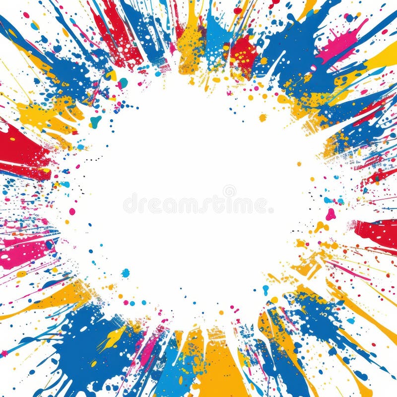Vibrant Paint Splatter Background Stock Illustration - Illustration of ...
