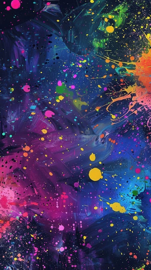 Vibrant Paint Splatter Explosion. Artistic Expression Concept Stock ...