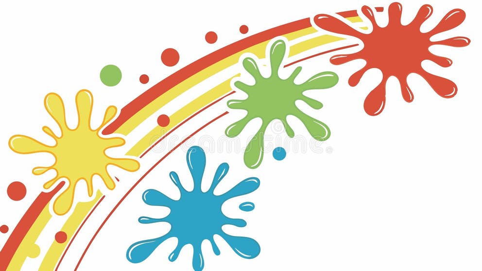 Vibrant Paint Splatters, Artistic Expression, Creative Burst, Vector ...