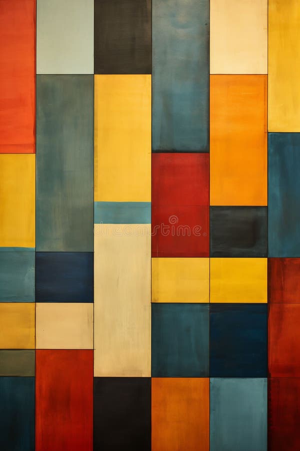 Vibrant Painting Features an Array of Colorful Squares and Rectangles ... Vibrant Painting Features an Array of Colorful Squares and Rectangles ...