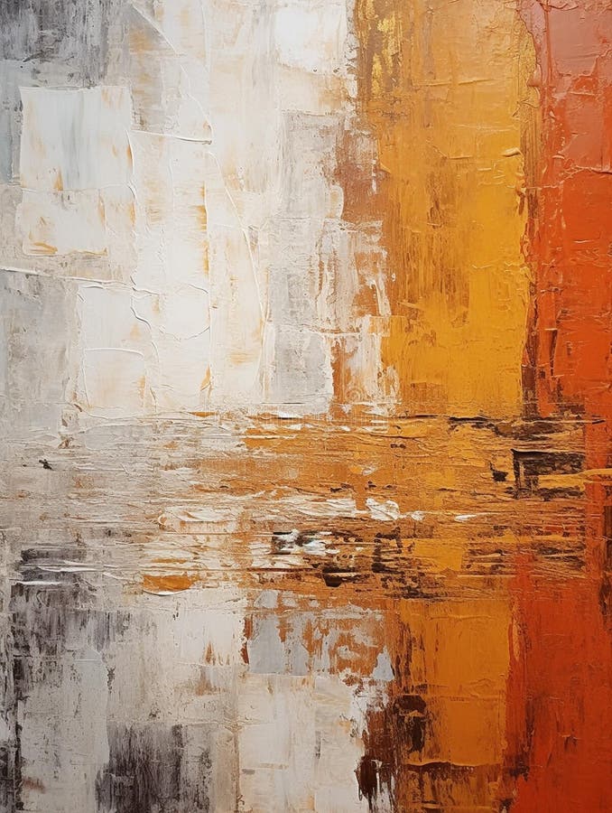 A Painting is Shown in White, Red and Orange Colors Stock Illustration ...