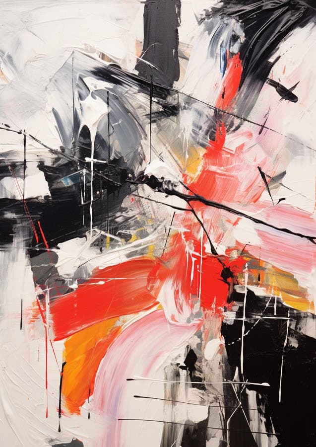 Painting with Different Colors is Being Displayed in a Gallery of Art ...