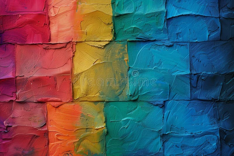 Multicolored Painting with Various Paint Colors. Generative AI Stock ...