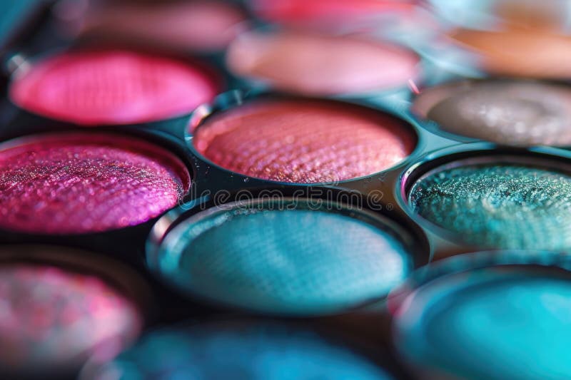 Vibrant Palette of Colorful Eyeshadows, Perfect for Makeup Artists ...
