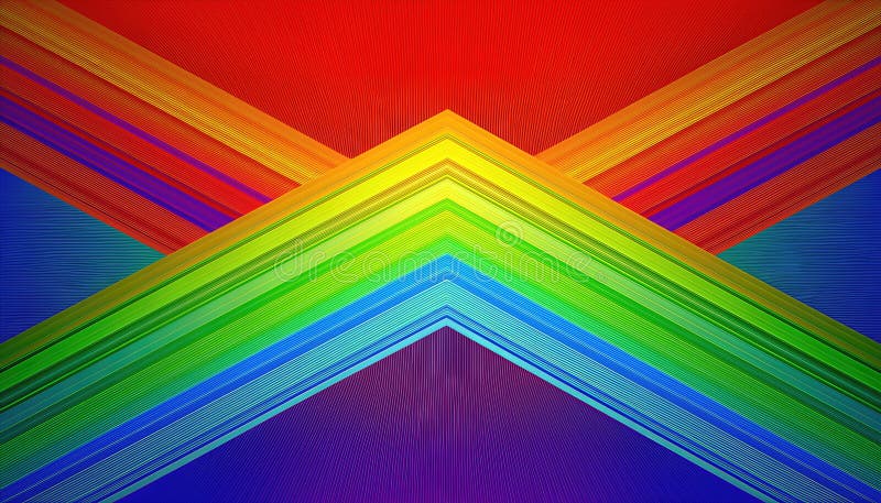 Vibrant Parallel Lines of a Stunning Rainbow Abstract Geometric ...