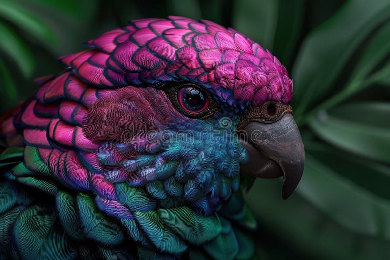 Vibrant Parrot with Intricate Feather Patterns Stock Illustration ...