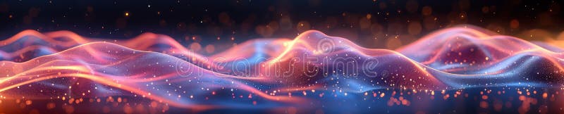 Vibrant Particle Waves - 3D Render Stock Illustration - Illustration of ...