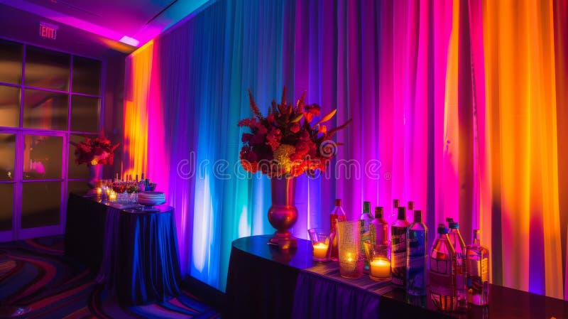 Vibrant Party Backdrop with Room for Adding Event Details Stock ...
